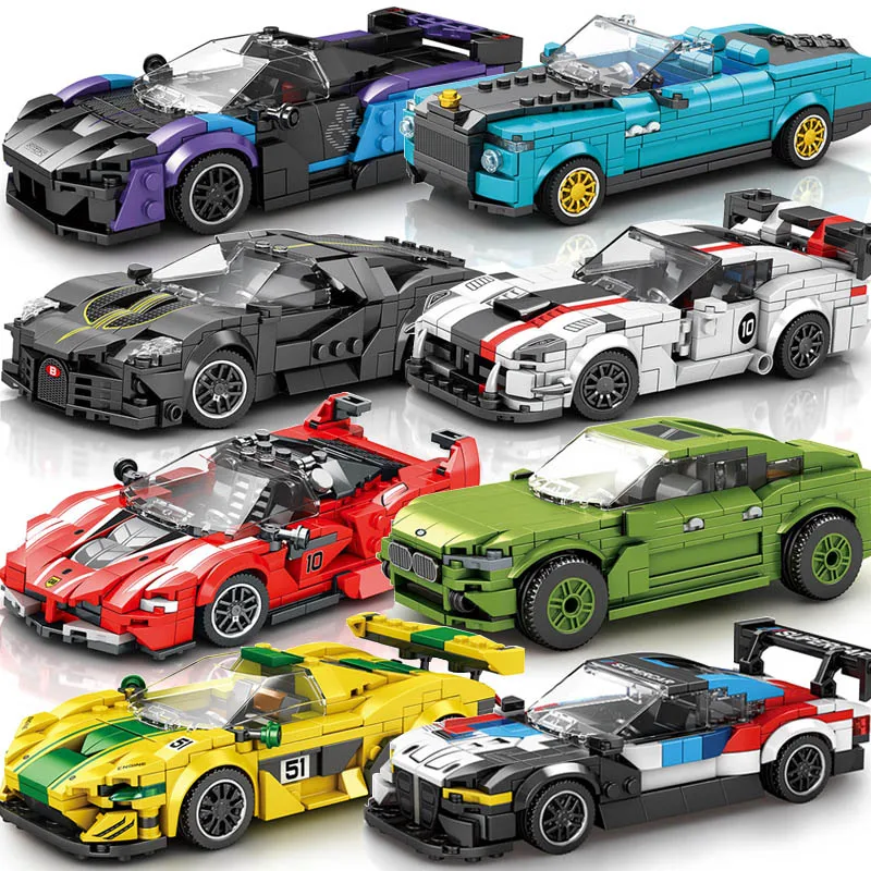 Technical Mini Supercar City Racing Car Building Blocks GT3 X6 R8 GT500 ...