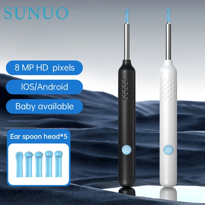 Wireless-Visual-Ear-Spoon-3-5mm-Ear-Sticks-Otoscope-8MP-Camera-Ear-Wax ...