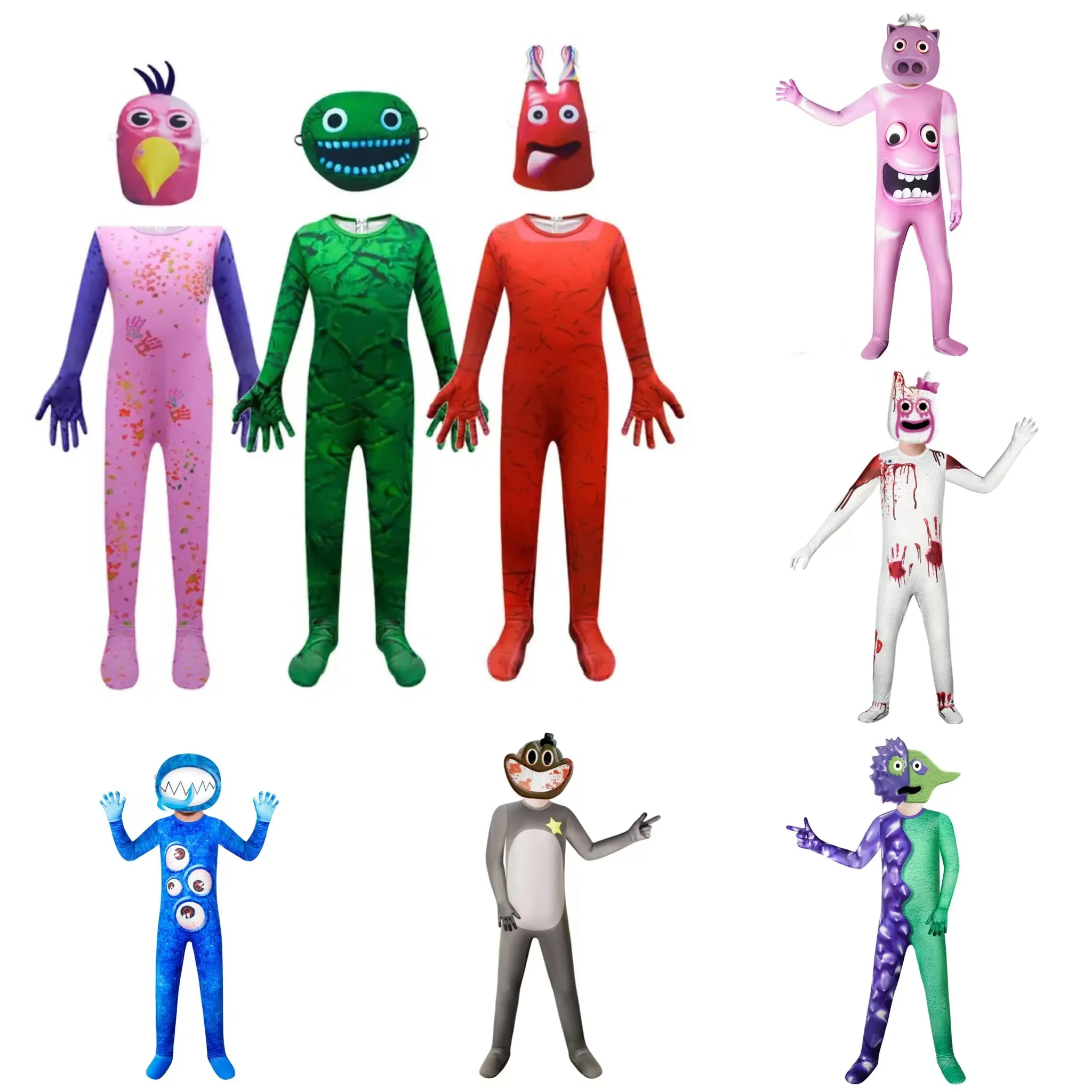 1-5Pcs-Garten-Of-Banban-Costume-Green-Jumbo-Josh-Monster-Cosplay-Horror ...