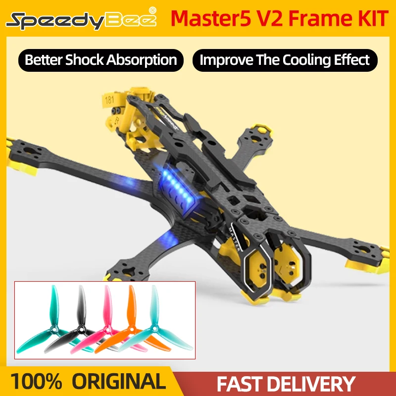 SpeedyBee Master 5 V2 Drone Frame KIT 5inch 130° FOV For Analog/O3 Air ...