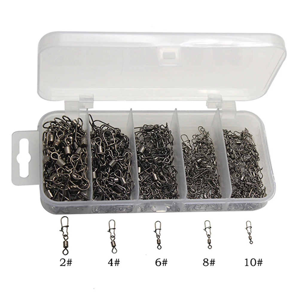 96-211pcs-Set-Fishing-Connector-Pin-Bearing-Rolling-Swivel-Stainless ...