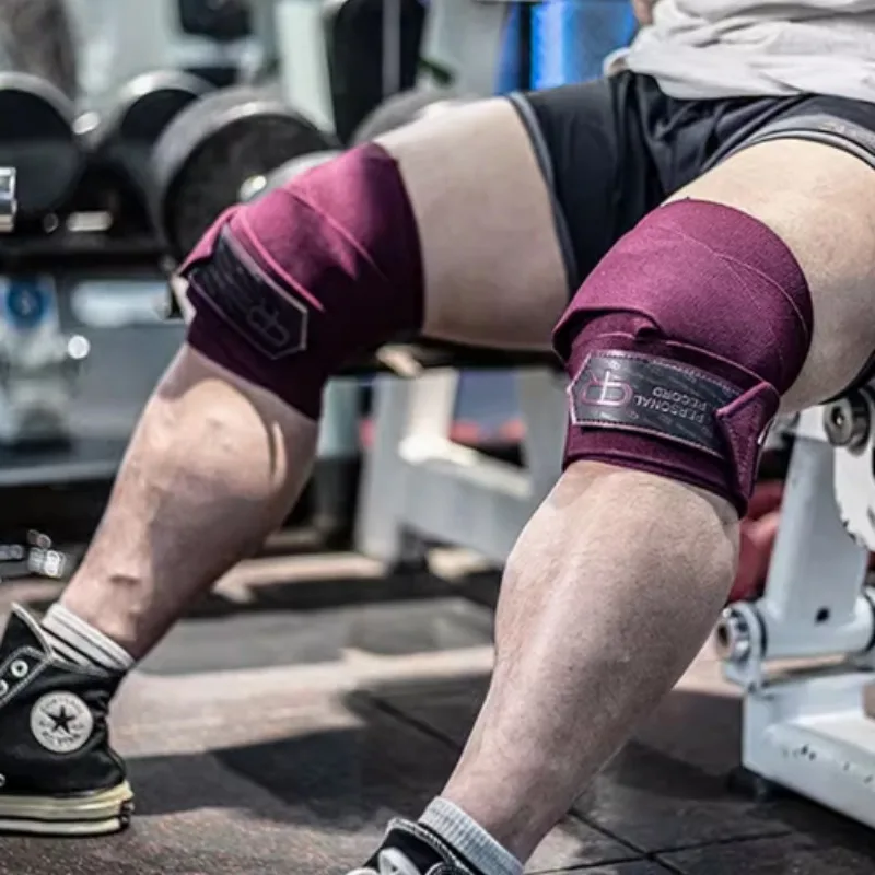 Fitness Powerlifting Knee Pads Gym Squats Knee Support Strap Weight ...