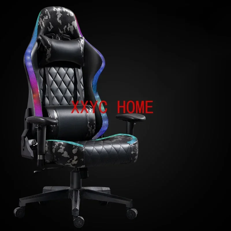 New-Fashion-Gaming-Chair-Camouflage-PU-Leather-Computer-Chair-RGB-Gamer ...