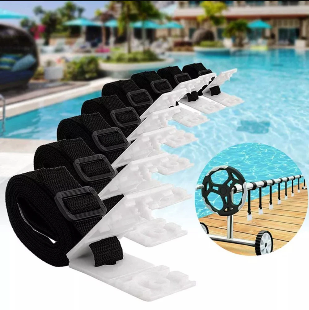 8Pcs-Swimming-Pool-Cover-Reel-Set-Storage-Spool-Pool-Solar-Cover-Roller ...