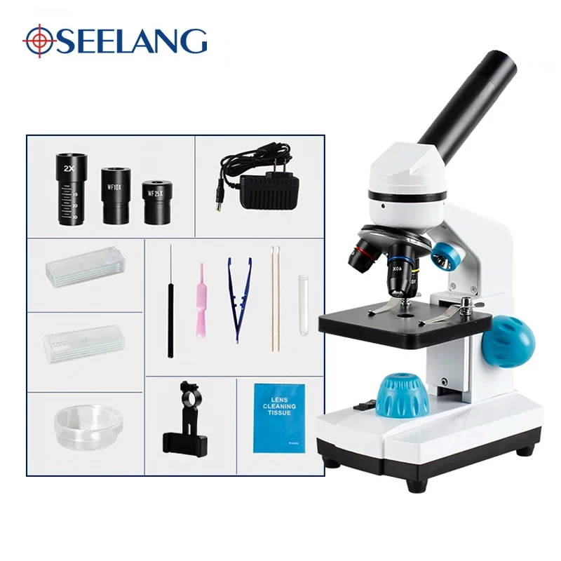 Entry-Level-Student-HD-Microscope-Monocular-Zoom-2000x-Science-Lab ...