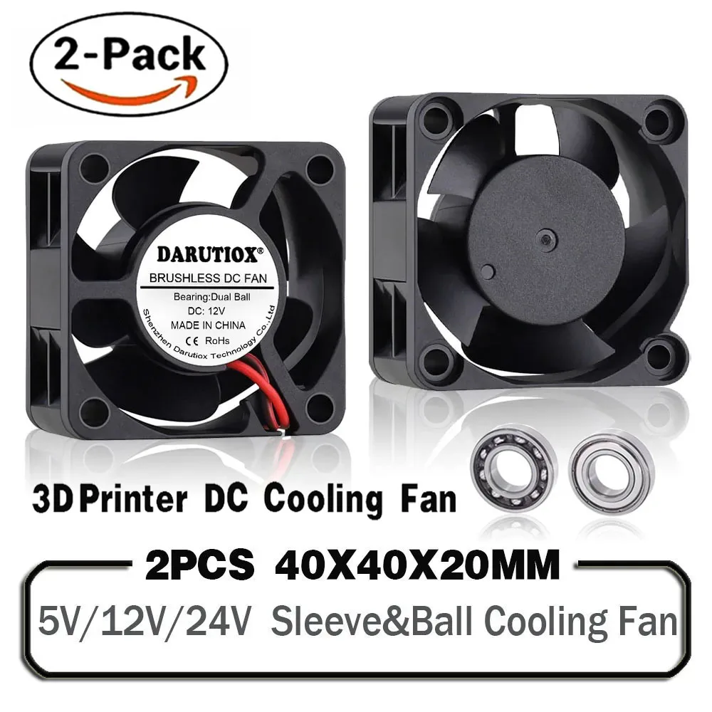 2-Pieces-Ball-40mm-Cooling-Fan-40x40x20mm-Cooler-24V-12V-5V-4020 ...