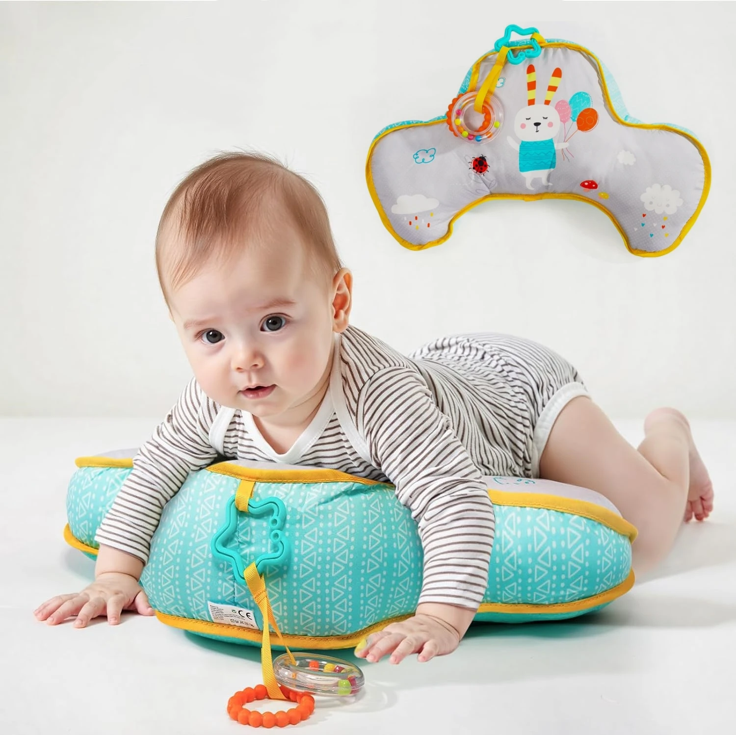 Rabbit Memory Foam Cotton Pillow Baby Cushion Tummy Time Pillow Toys ...