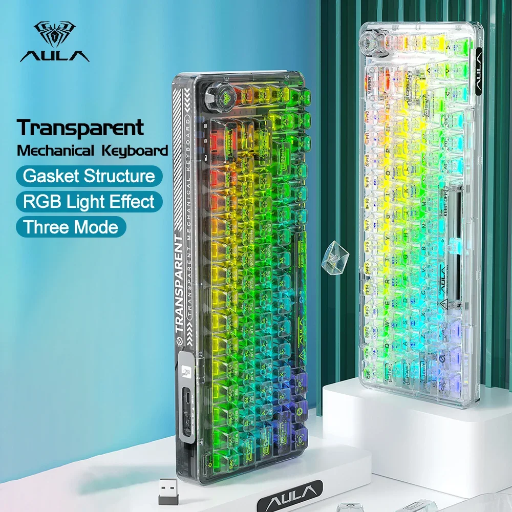 AULA-Wireless-Mechanical-Keyboard-Bluetooth-F68-2-4GWireless-Bluetooth ...