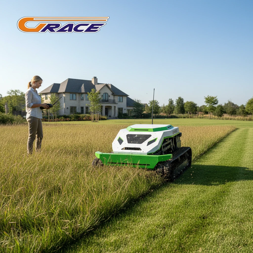 Multifunctional 4-in-1 Remote Control Lawn Mower Snow Sweeper Snow ...