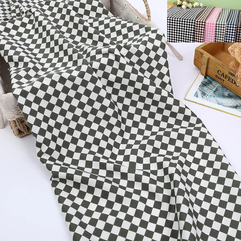 150cm-Stretch-Checked-Fabric-Fashion-Checkerboard-Checked-Cloth ...