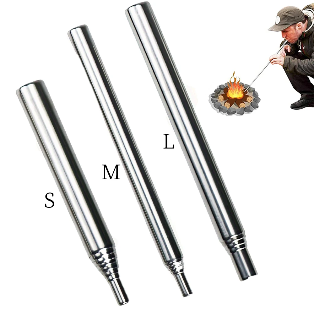 PSKOOK-Blow-Fire-Tube-Mouth-Blowpipe-Stainless-Steel-Fire-Blowing-Pipe ...