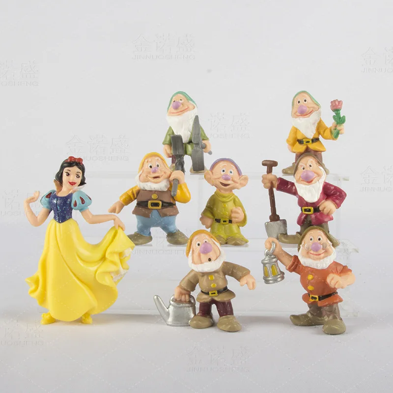 8Pcs/Lot Disney Movie Snow White And The Seven Dwarfs Action Figure ...