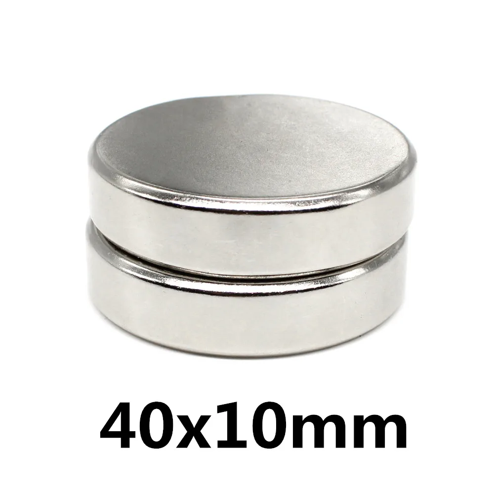 1/2/5PCS 40x10 mm N35 Big Round Powerful Strong Magnetic Magnets N35 ...