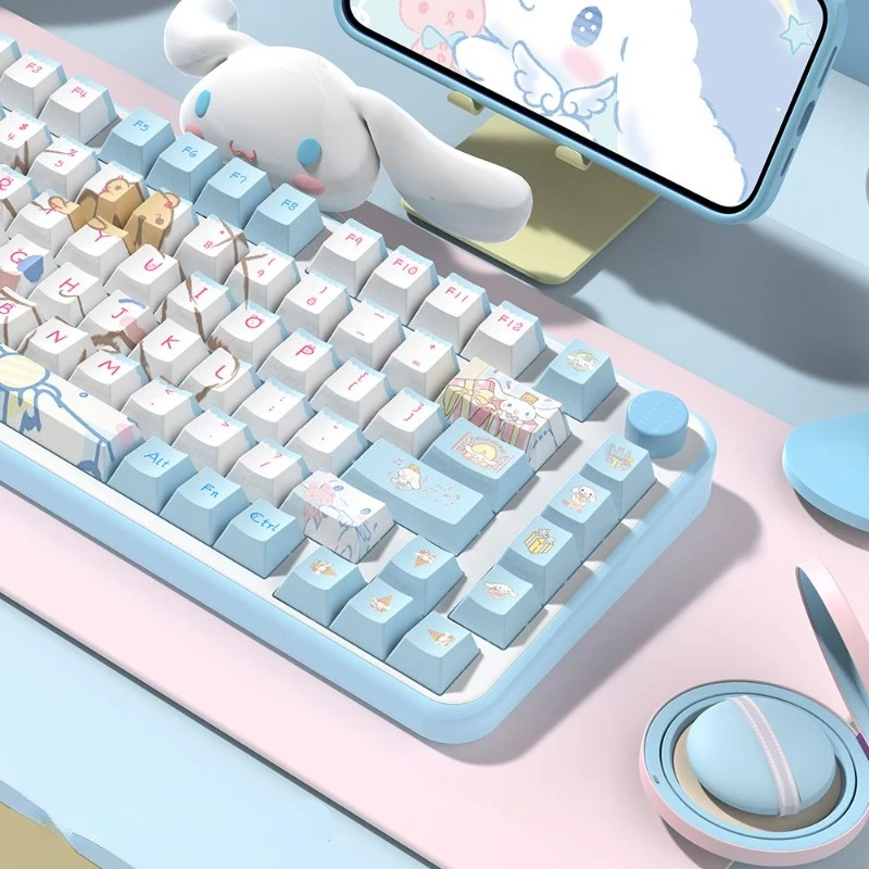 Sanrio-Cinnamoroll-Keycaps-Cute-PBT-Keycaps-138-158-Key-Customization ...