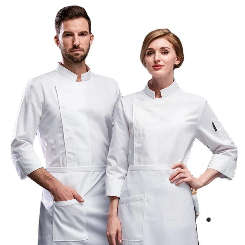 Premium-Chef-Uniform-for-Men-and-Women-Long-sleeved-Solid-Color-Chef ...