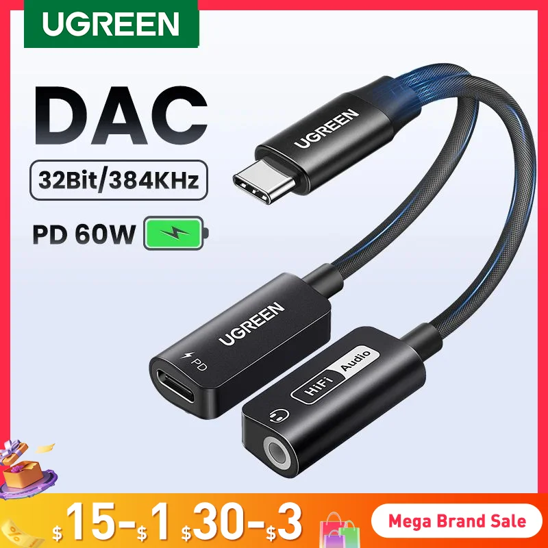 UGREEN-USB-Sound-Card-Type-C-to-3-5mm-AUX-Cable-Adapter-Earphone ...
