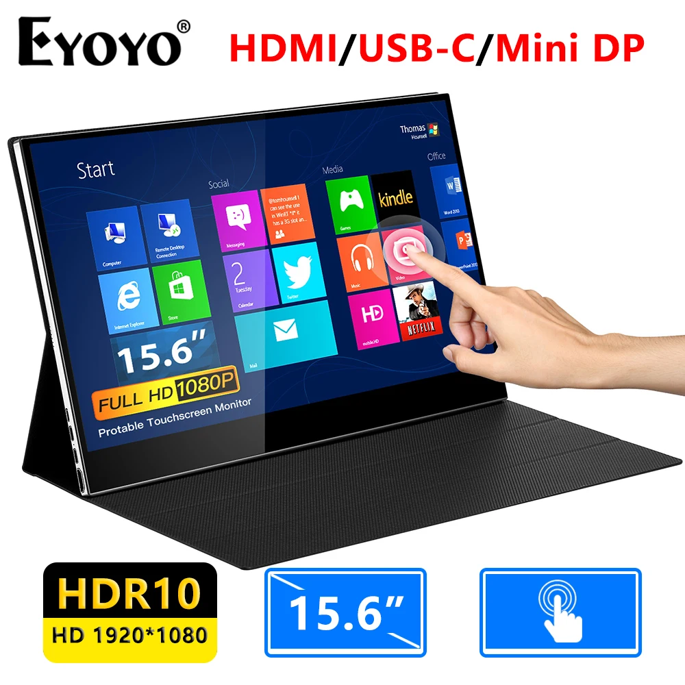 Eyoyo-Monitor-port-til-para-videojuegos-pantalla-t-ctil-HD-de-15-6 ...