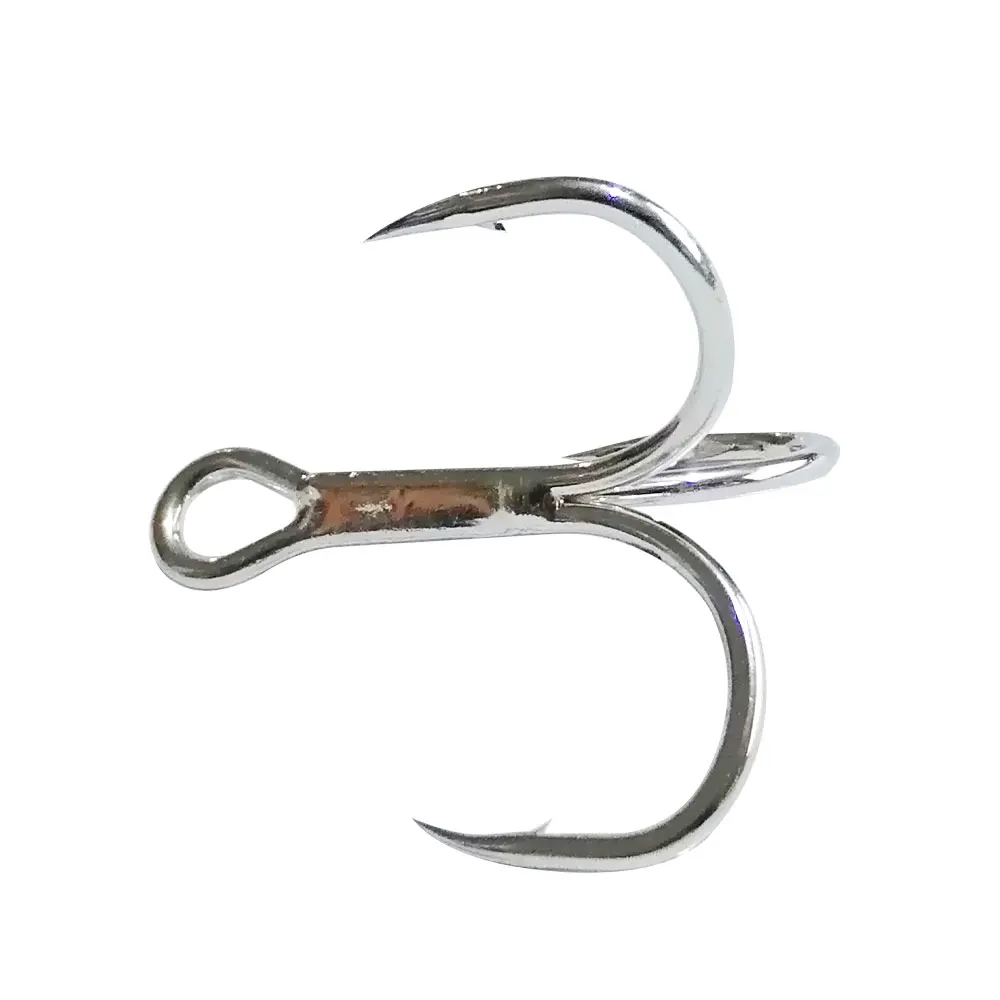 AS 50pcs Origin Treble Fish Hooks Sharpened Sea 1/0 2/0 3/0 Lure ...