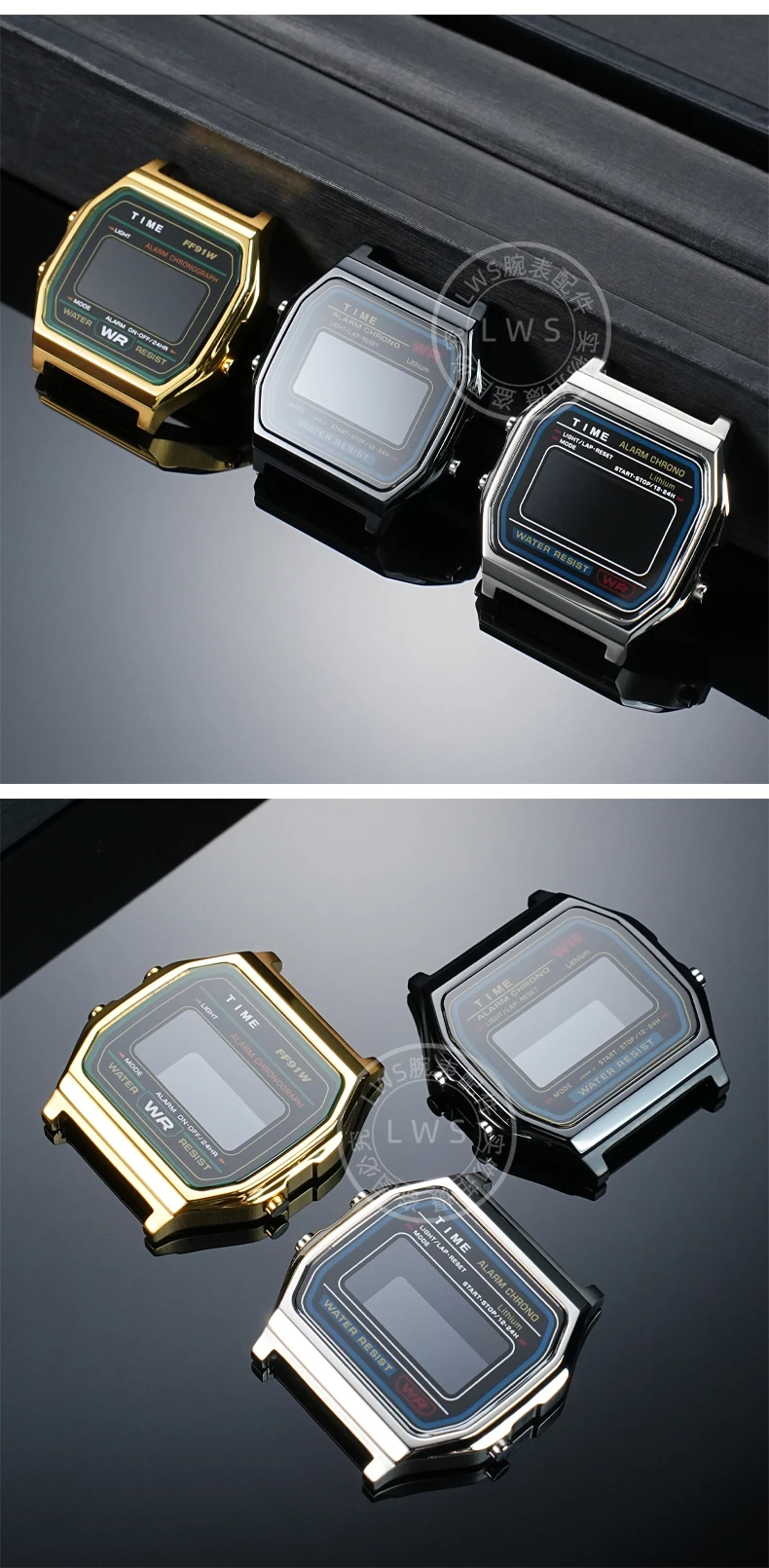 Для Casio A158 A159W F91W корпус из нержавеющей стали, модификация ...