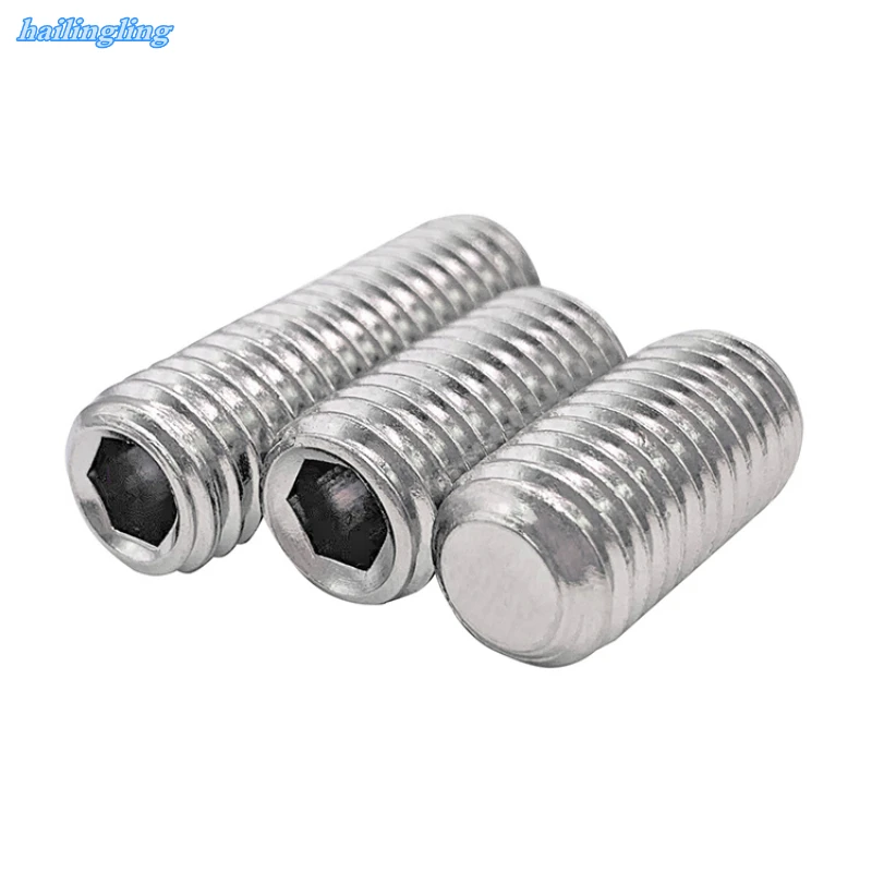 DIN 913 Hexagon Socket Set Screw Flat Point Allen Head M2 M2.5 M3 M4 M5 ...
