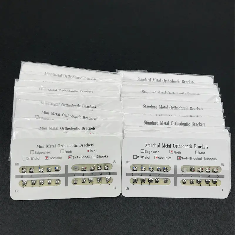 10Packs-200Pcs-Dental-Mini-MBT-Standard-Roth-Bracket-0-022-Slot-345 ...