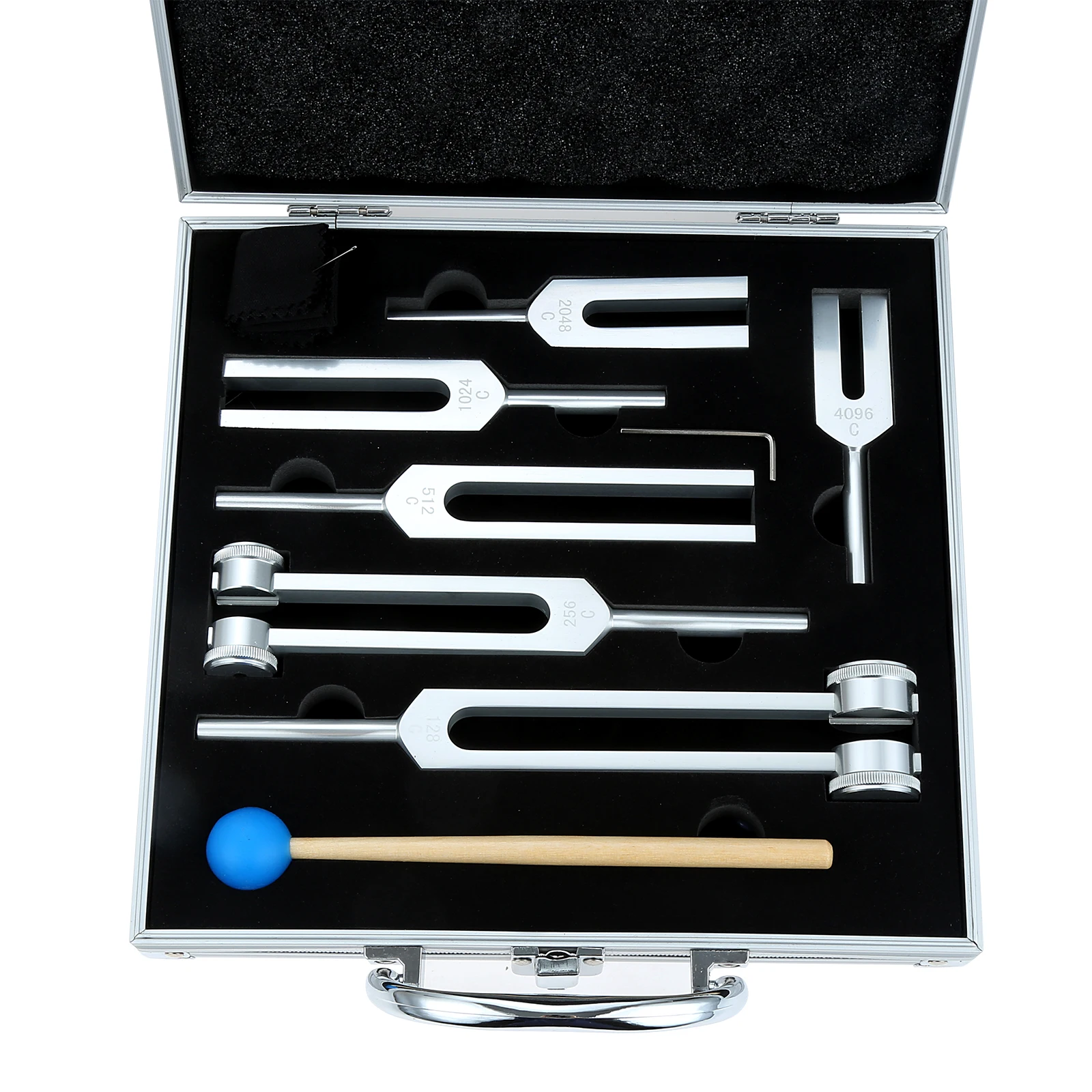 6pcs-Tuning-Forks-128-256-512-1024-2048-4096hz-Hammer-Wrench-with-Box ...