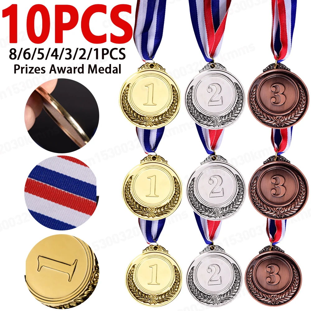 1-10pcs-Gold-Silver-Bronze-Prizes-Winners-Medals-Sports-Day ...