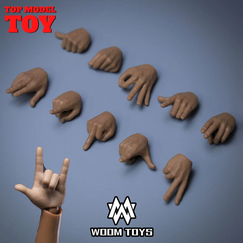 1/6 Hand Gestures Model Special Hand Shape WOOM TOYS P001 Fit 12'' Male ...