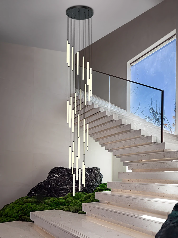 Large-Staircase-Chandelier-LED-Long-Lamp-for-Home-Hotel-Hall-Suspension ...