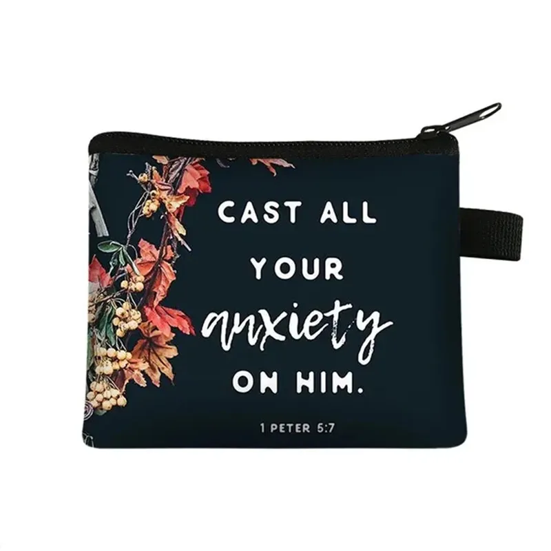 Christian Bible Verse Coin Purse Women Wallet The Lord Sustains Me ...