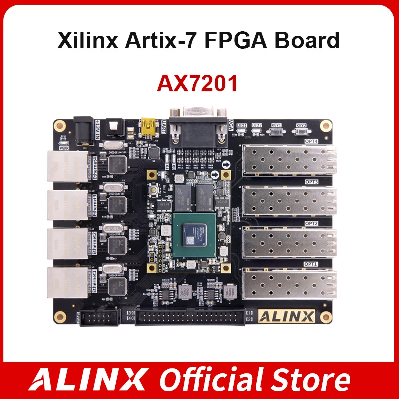 ALINX AX7201 XILINX Artix7 SFP FPGA Development Board XC7A200T Gigabit Ethernet Verilog Demo ...