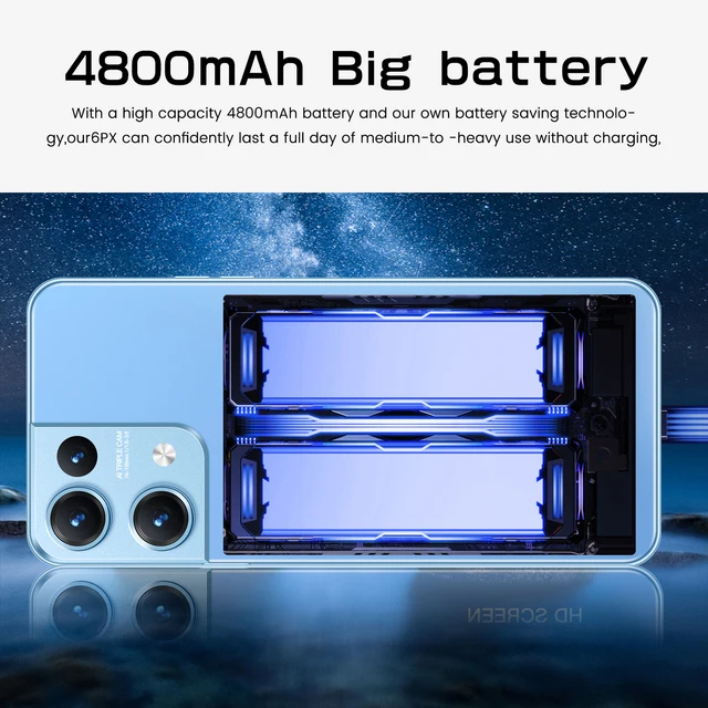 Landvo B55 Smartphone 6GB+128GB 4800mAh 6.7″ HD Octa Core Cell Phone ...