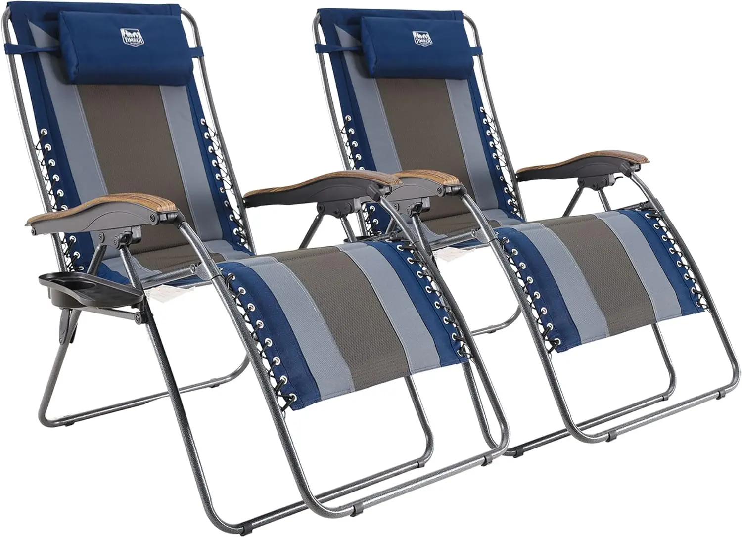 TIMBER-RIDGE-Outdoor-Reclining-Padded-with-Adjustable-Headrest-and-Cup ...