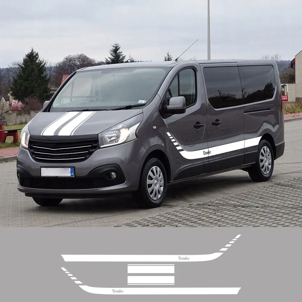 Car Door Side Stickers For Renault Trafic 2 3 MK3 MK2 Camper Van Hood ...