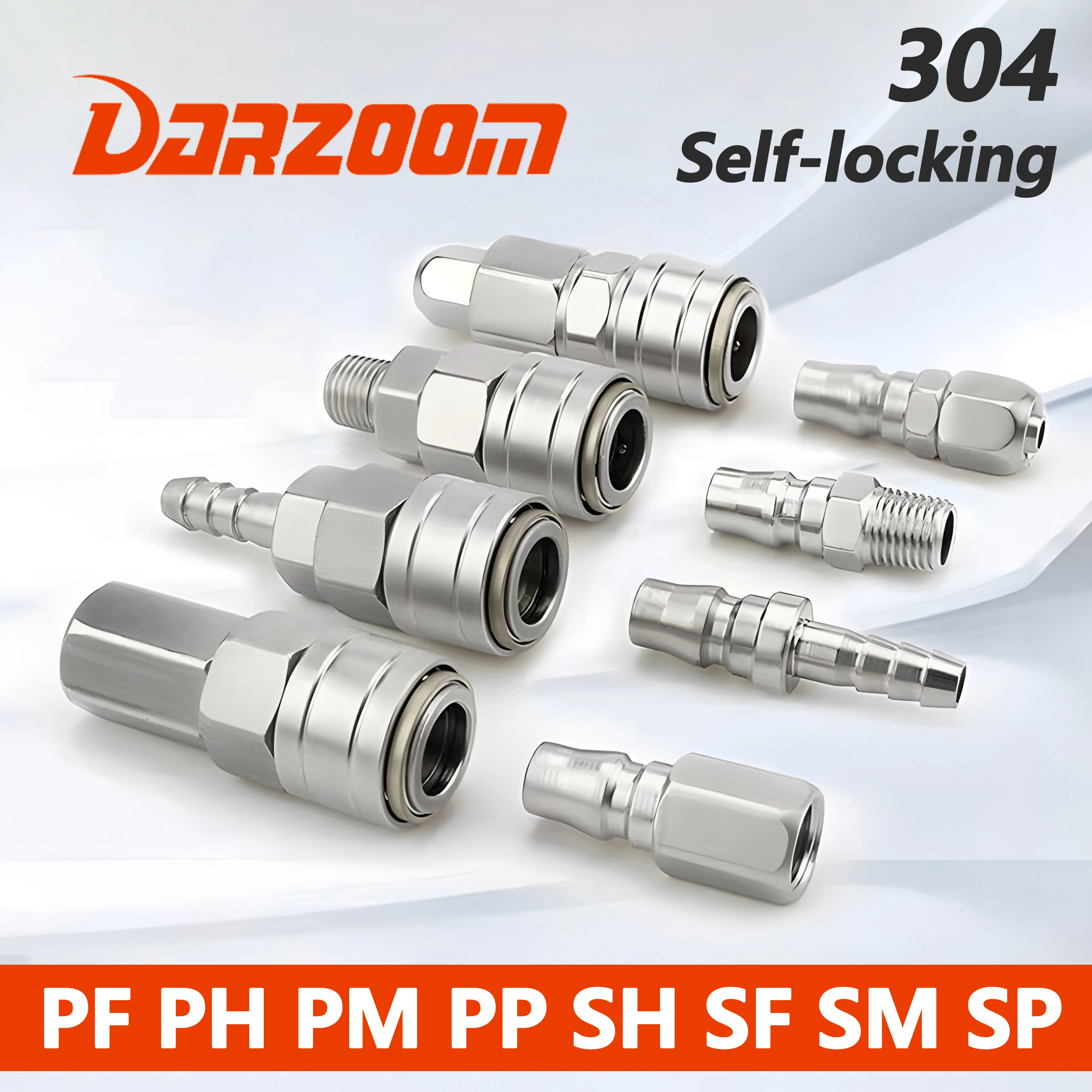 304 Stainless Steel C Type Self-locking Pneumatic Fittings Compressor ...