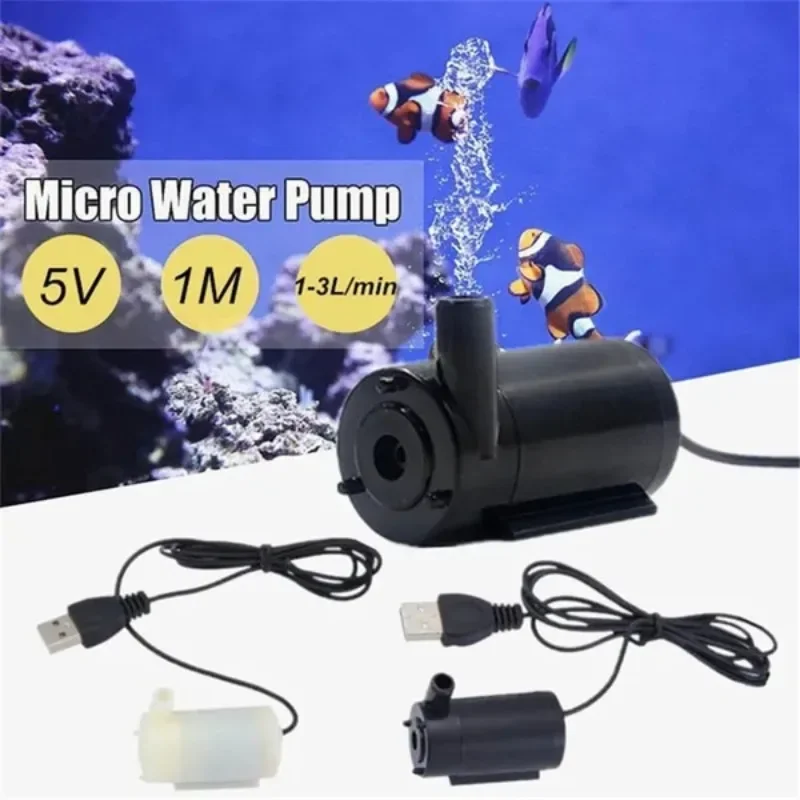 1Pc-Submersible-Pump-Small-Ultra-quiet-DC-5V-USB-Water-Pump-Filter-Fish ...