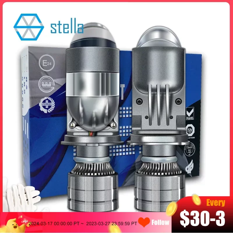 Stella-2-Color-Change-H4-Mini-Lens-LED-Car-Motorcycle-Headlight ...