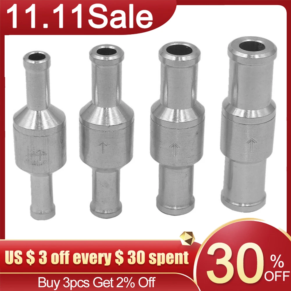 One Way Check Valve Aluminium Alloy Fuel Non Return Check Valve Petrol ...