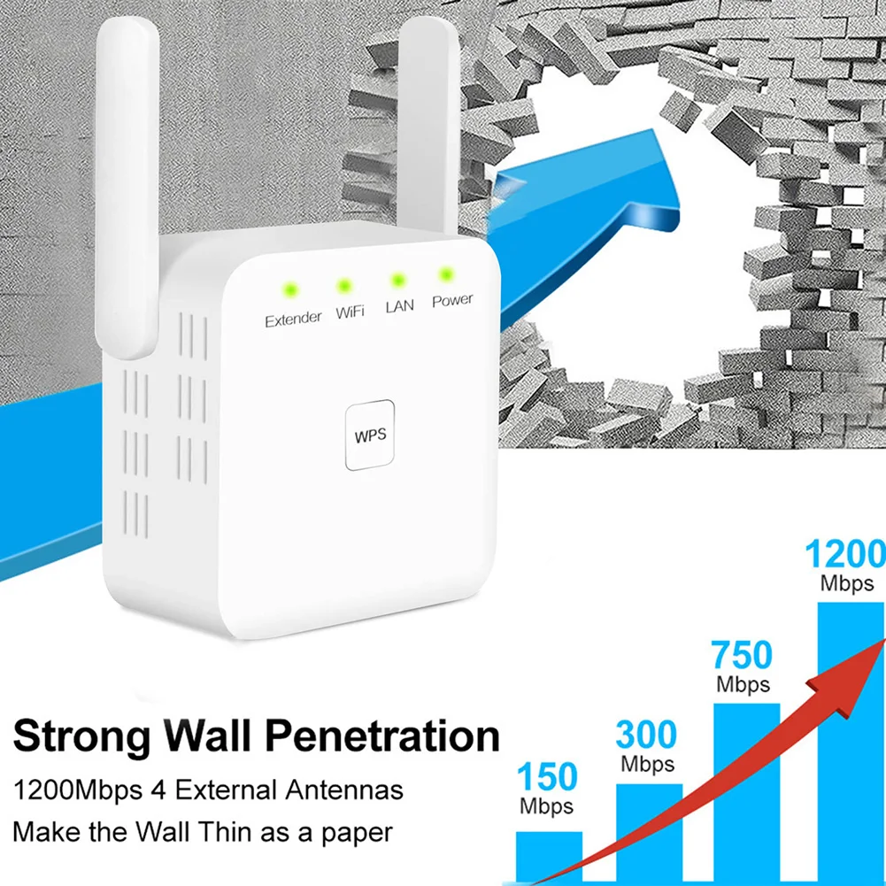 Repetidor WiFi 5G 2,4G, amplificador de señal Wifi de largo alcance de ...
