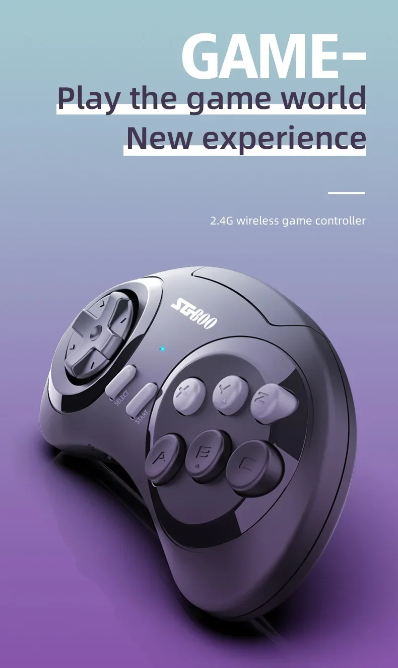 Powkiddy SF900 SG800 Video Game Console 2.4G Wireless Controller Built ...