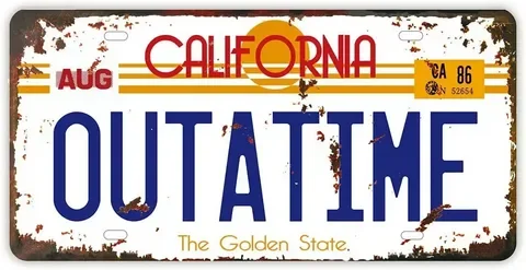 B-Outatime-Back-To-The-Future-License-Plate-Decoration-Embossed-License ...