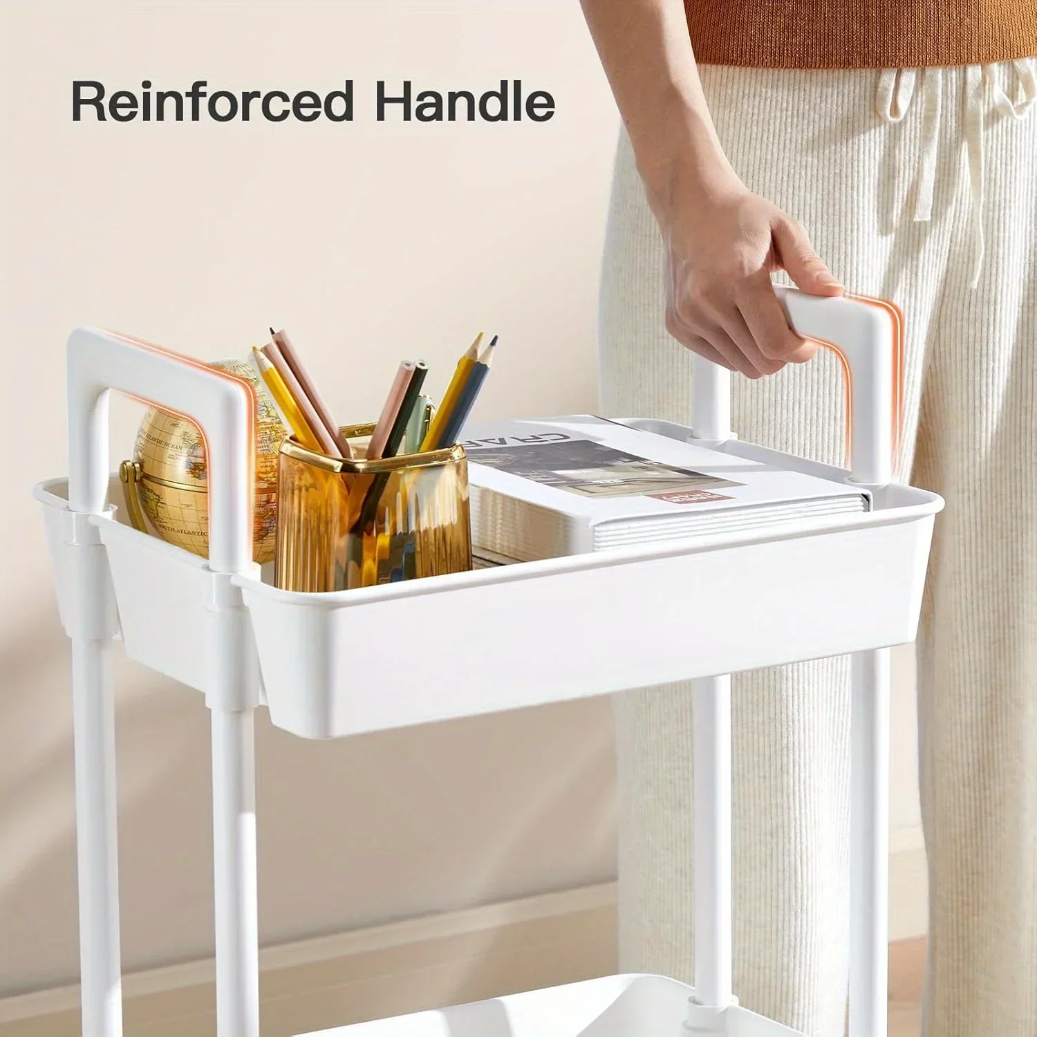3-Tier Rolling Utility Cart – Modern Nest Gear