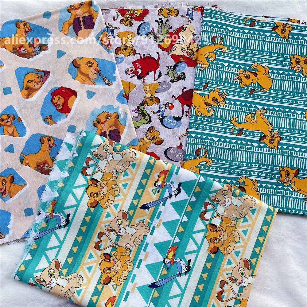 Disney-Dumbo-The-Lion-King-Cotton-Fabric-for-Kids-Clothes-Home-Textile ...