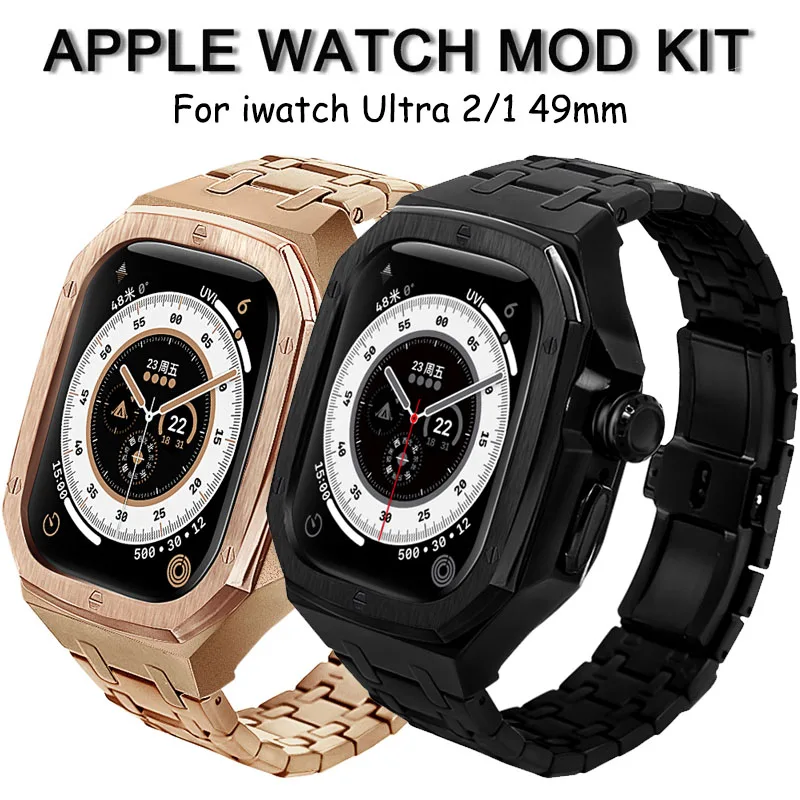 Luxury-Metal-Modification-Kit-for-Apple-Watch-Ultra-2-Bracelet-Bezel ...