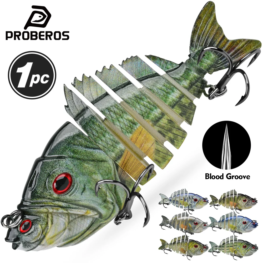 Proberos 1PC New with Flashing Sequins Fishing Lures for Bass Trout ...