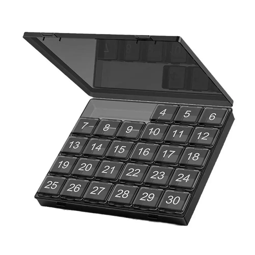 Large Monthly Pill Organizer 30 Days Portable One Month Pill Box Easy ...