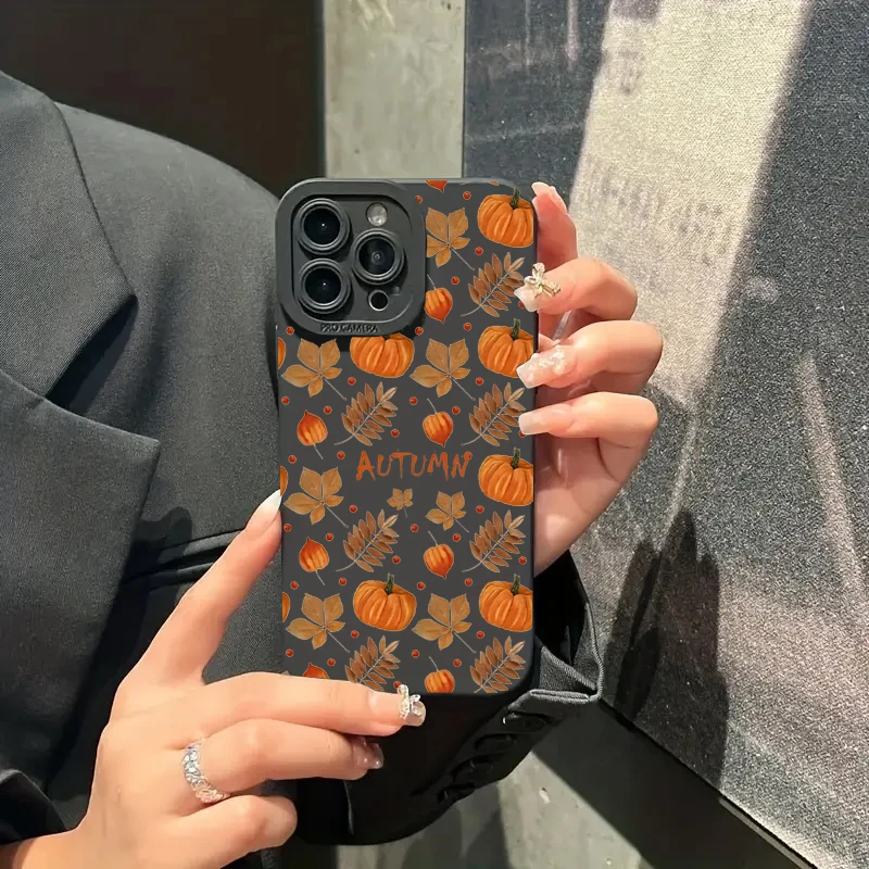 Vintage Maple Leaf Pattern Soft Phone Case - Retro Autumn Design Cover ...