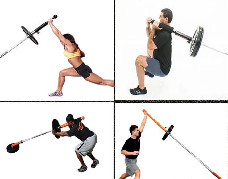 Fitness Push Handle Attachment Barbell Press Grip Non-Slip Training T ...