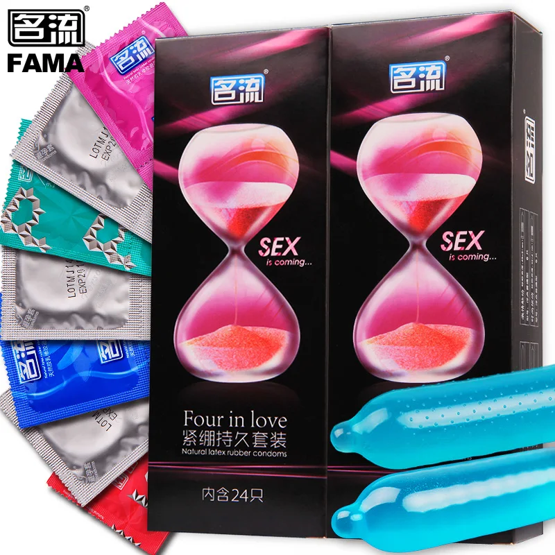 Mingliu 24 Pcs Pack 4 Types Four In Love Nautural Latex Dots Pleasure