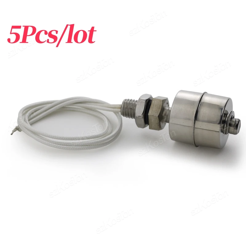 5Pcs/lot 45mm Stainless Steel Float Sensor Switch Liquid Water Level ...